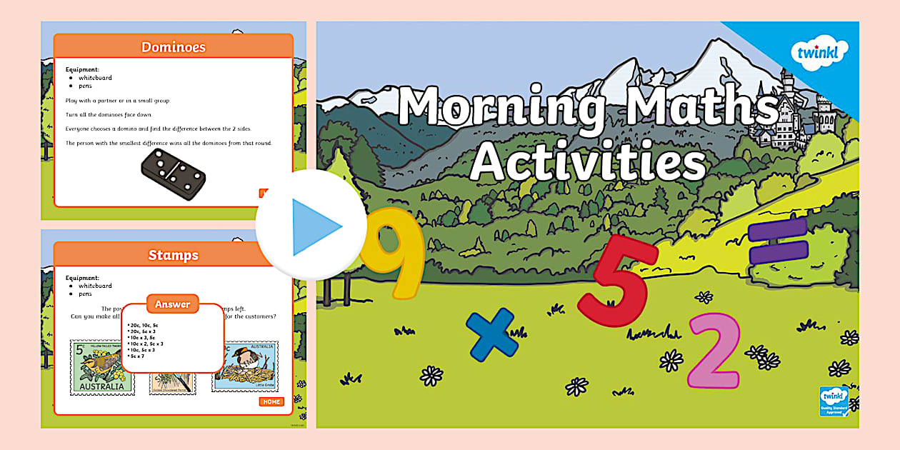 Australian Morning Maths Activities PowerPoint - Twinkl