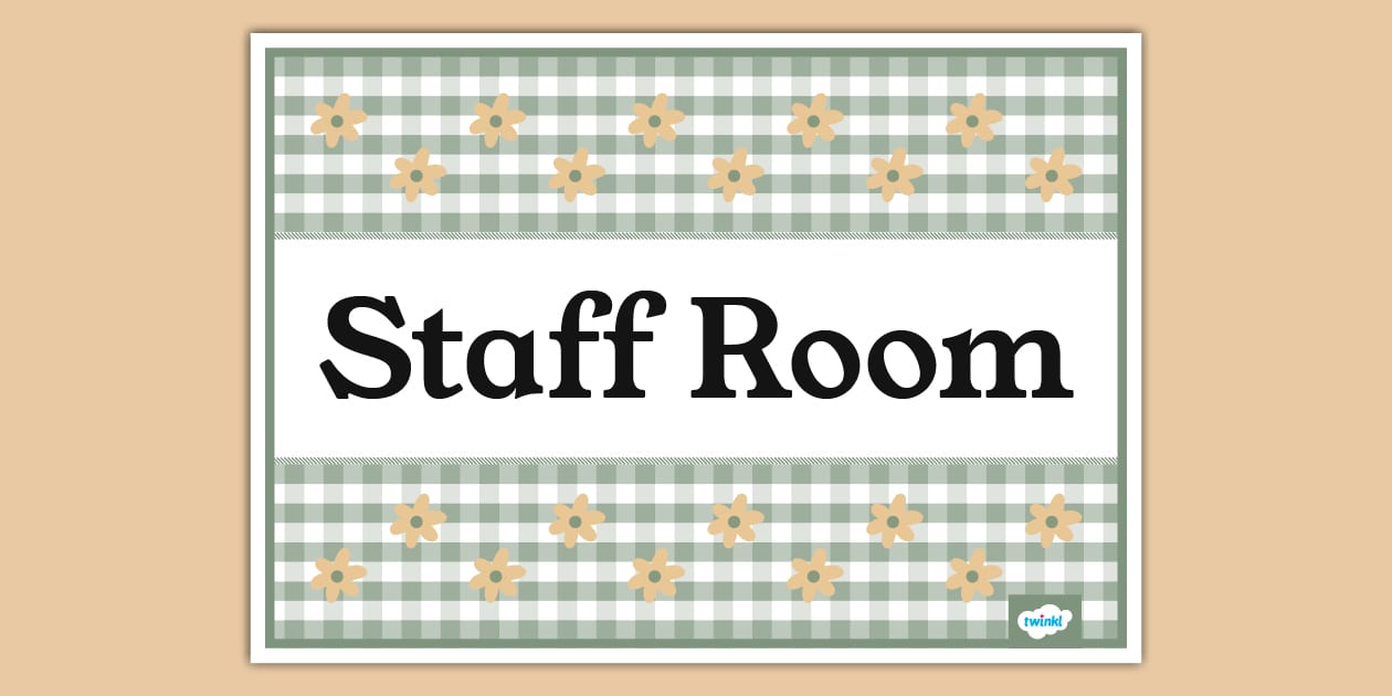 Checkered Charm Themed Staff Room Display Poster - Twinkl