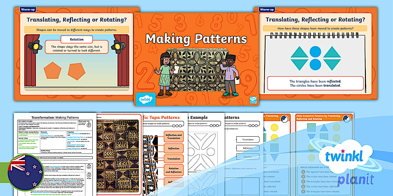 Level 2: Make Patterns by Translating, Reflecting, Rotating