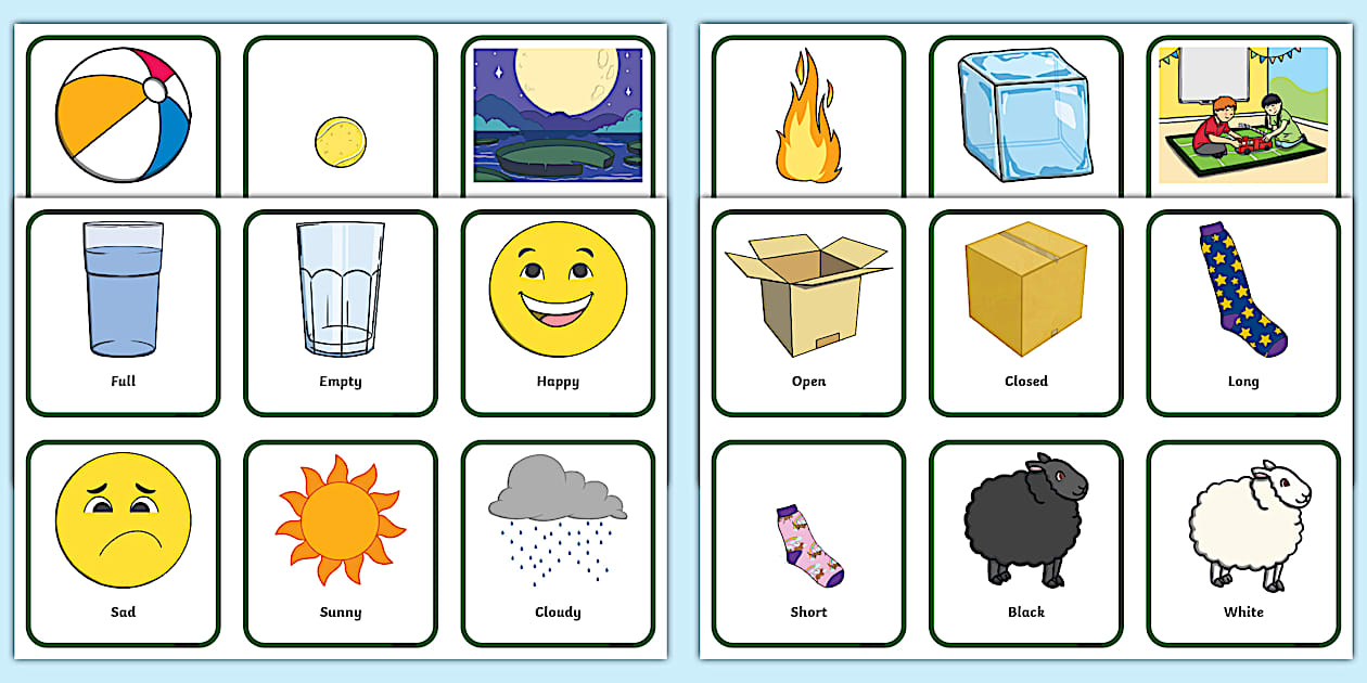 Opposites Card Game (Teacher-Made) - Twinkl