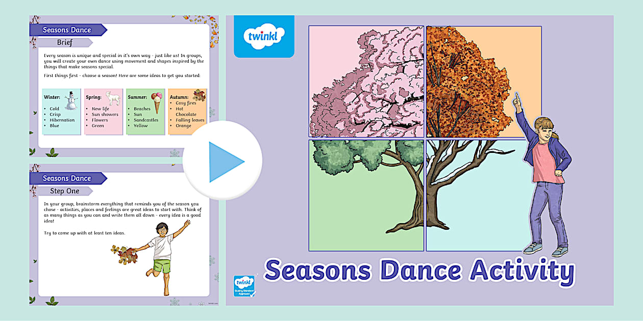 Seasons Dance Activity Presentation (teacher made) - Twinkl