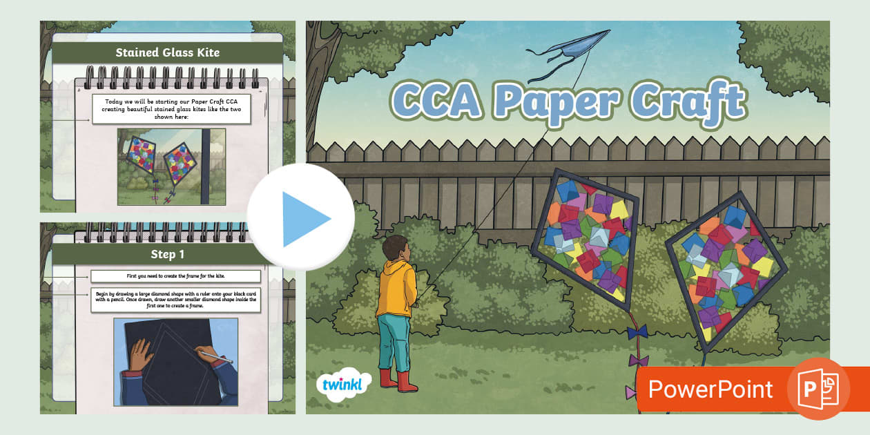 CCA Paper Craft - Stained Glass Kites (Teacher-Made)