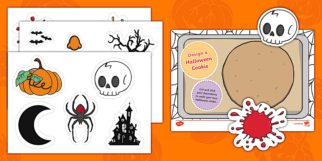 Design a Halloween Cookie Cutting Skills Activity - Twinkl