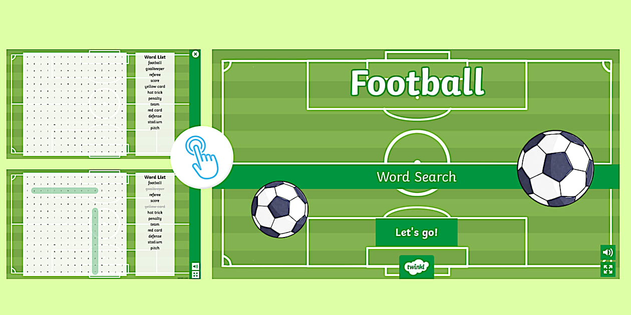 Football Interactive Word Search (teacher made) - Twinkl