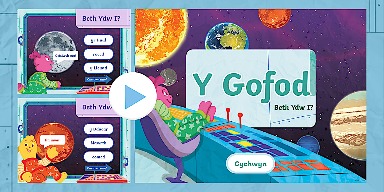 Y Gofod: Gêm Cyfateb Geiriau (teacher made) - Twinkl