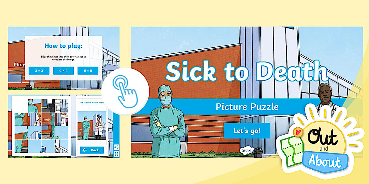 Sick to Death Picture Puzzle (teacher made) - Twinkl