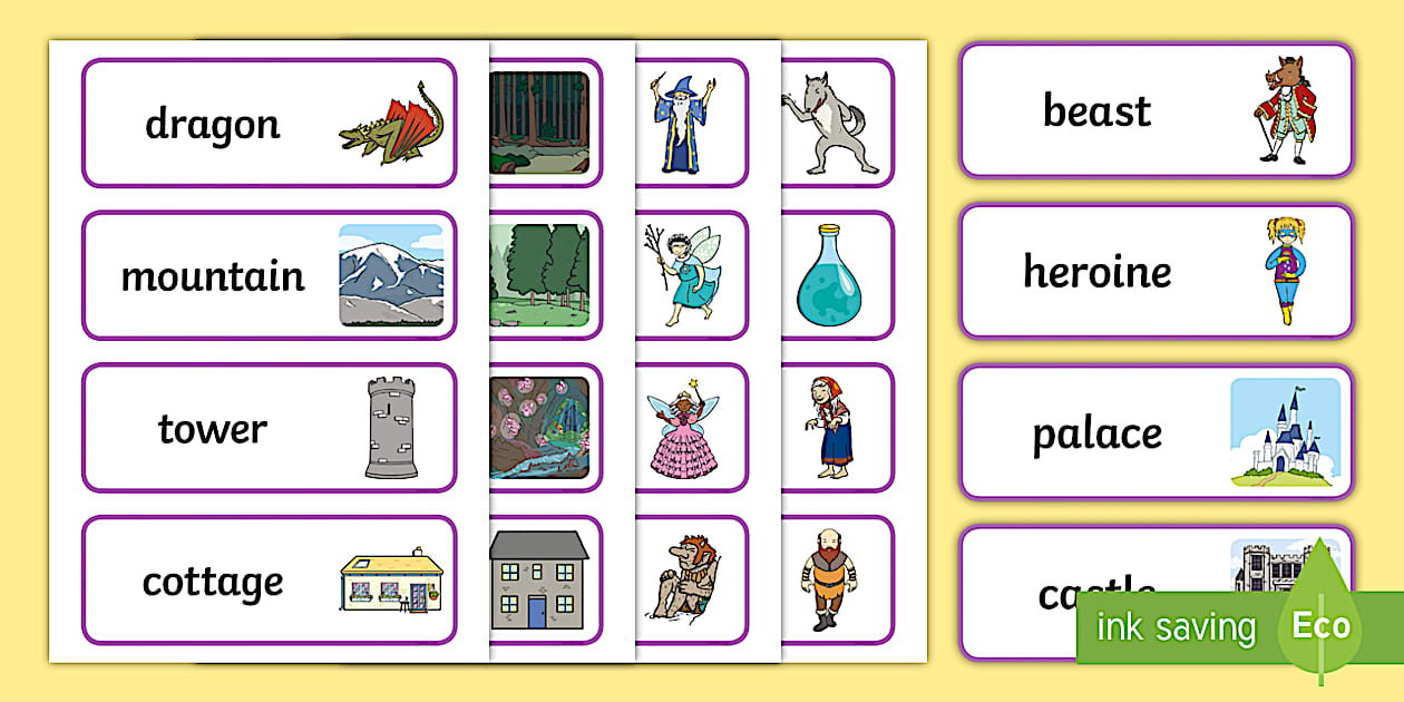 Fairytale Word Cards (teacher made) - Twinkl