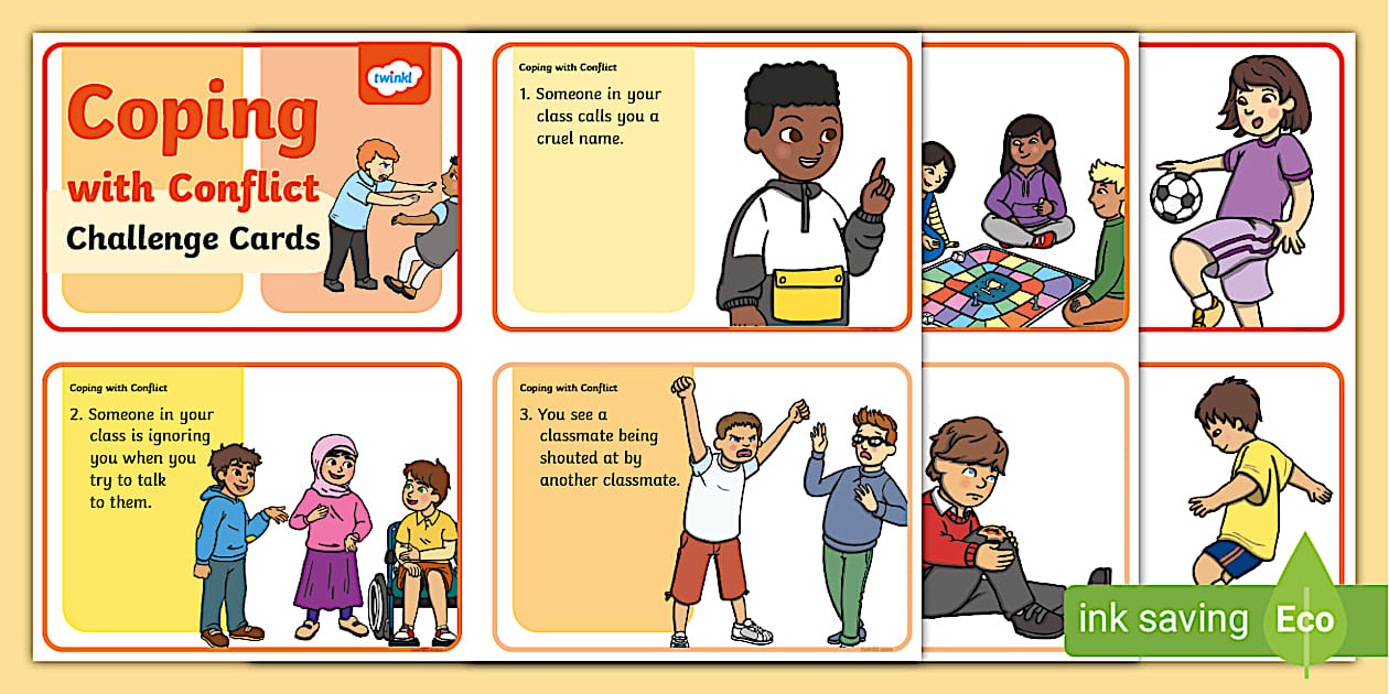 Coping with Conflict Situation Cards - Twinkl