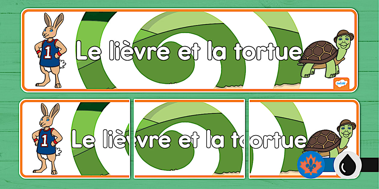 The Tortoise and The Hare Display Banner French - Twinkl