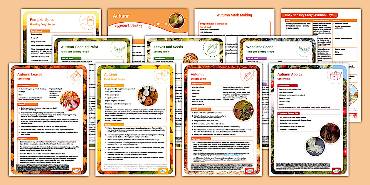 Autumn Sensory Activities | Sensory Play Pack for Young Kids