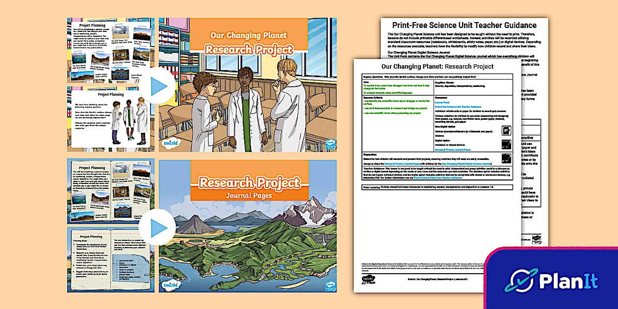 Year 5 Science Our Changing Planet Lesson 6 Research Project
