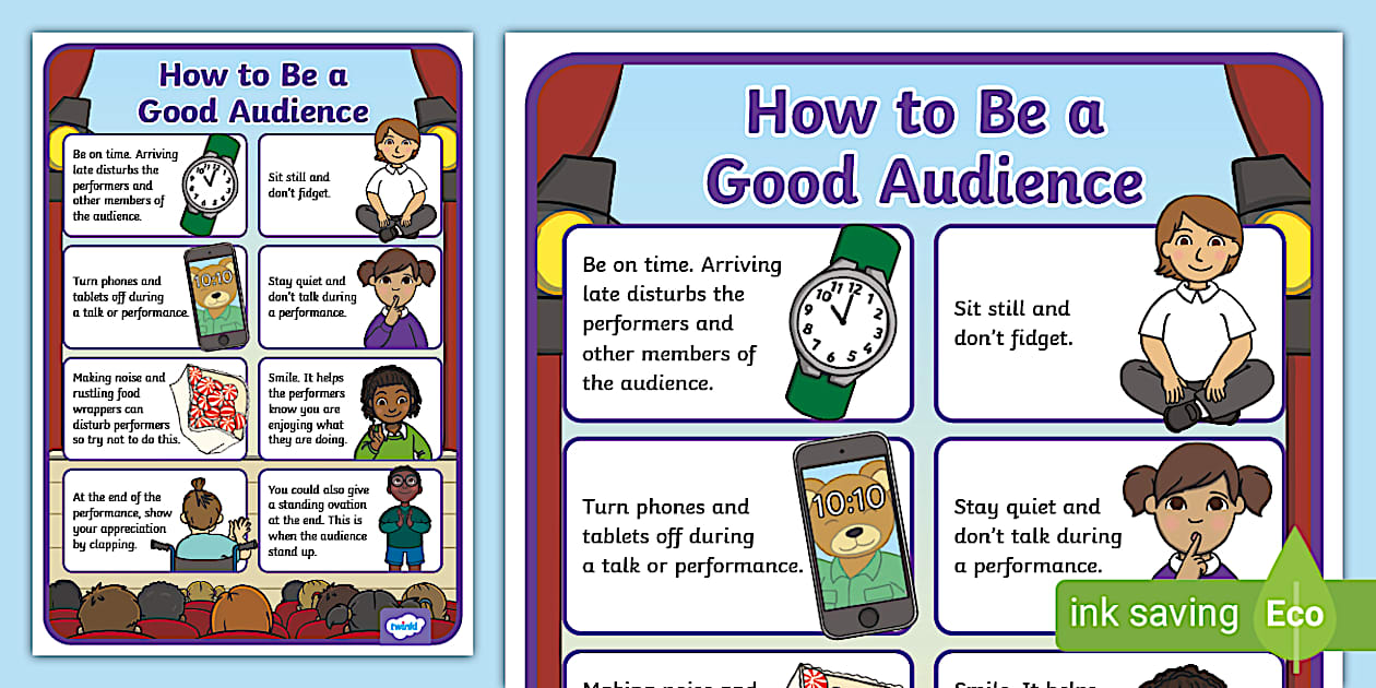👉 KS1 How to Be A Good Audience Information Poster
