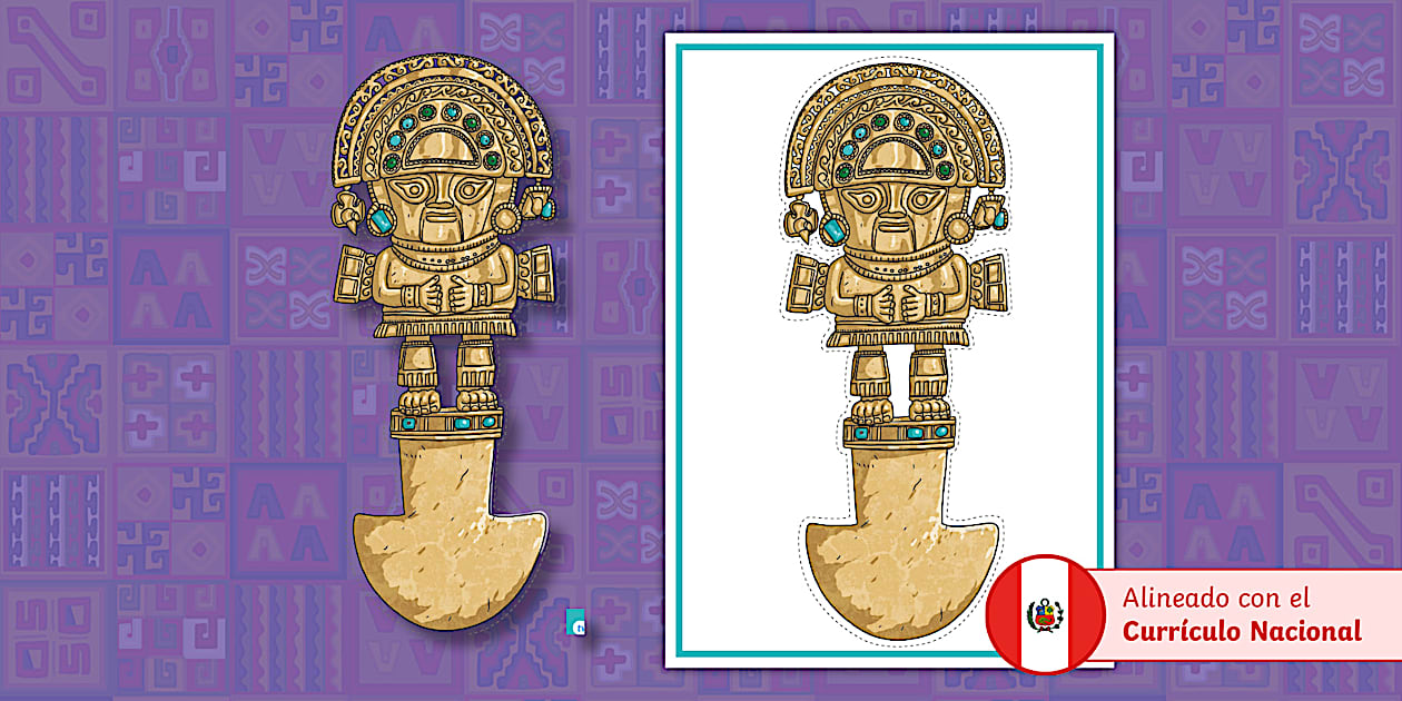 Tumi de oro para recortar | Materiales de Personal Social