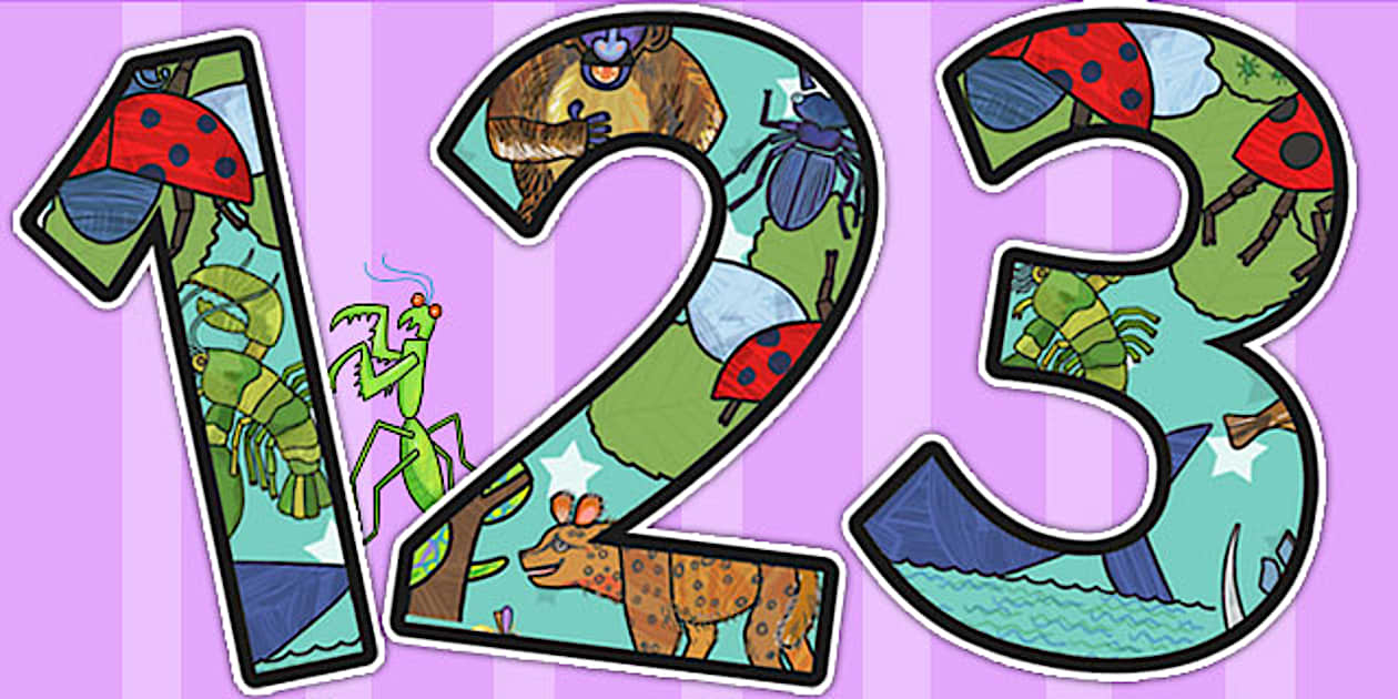 Themed Display Numbers to Support Teaching on The Bad Tempered Ladybird
