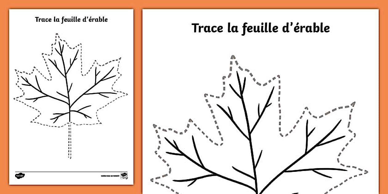 Dessin de feuille d'automne - graphisme - cycle 1