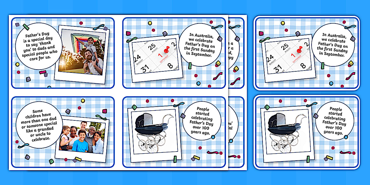 Father's Day Fact Cards (teacher made) - Twinkl