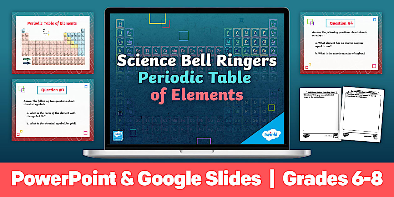 Periodic Table Science Bell Ringers PPT & Google Slides