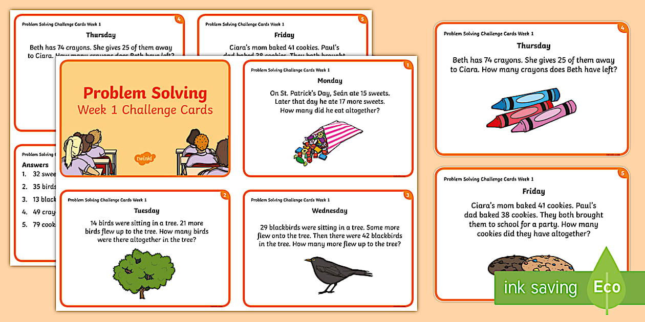 Week 1 - Problem Solving - One a day Challenge Cards