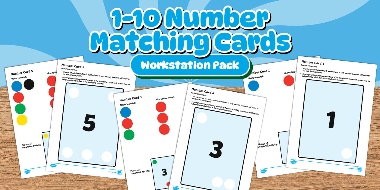 Workstation, Matching, 1-10 Activities
