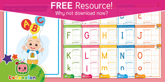 Free CoComelon ABC Letter Tracing Booklet | Alphabet Fun