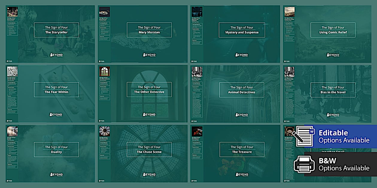 The Sign of Four Whole Unit Pack (professor feito) - Twinkl