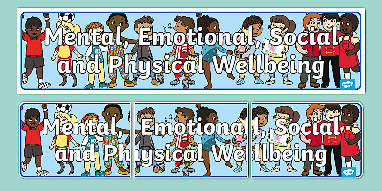👉 Mental Emotional Social and Physical Wellbeing Display Banner CfE