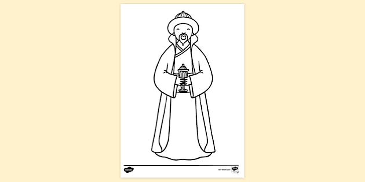 Happy Wise Man Colouring | Colouring Sheets (teacher made)