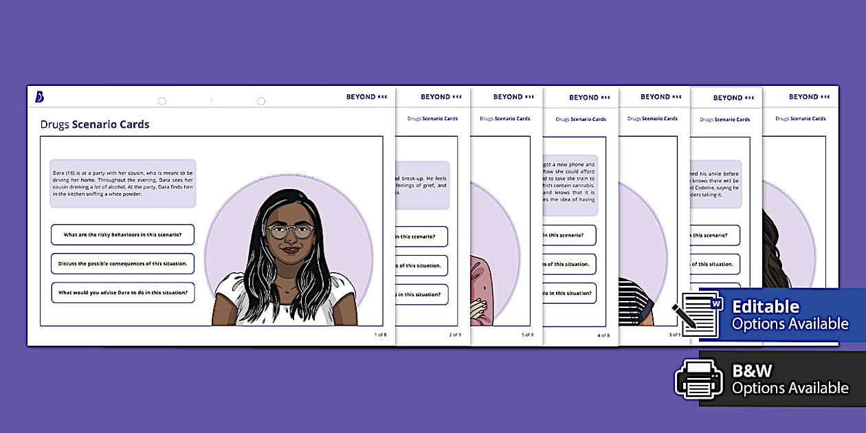 Drug Scenario Cards (l'enseignant a fait) - Twinkl