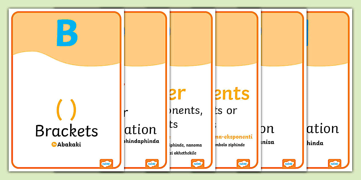 I-BODMAS noma i-BEDMAS Iphosta (Teacher-Made) - Twinkl