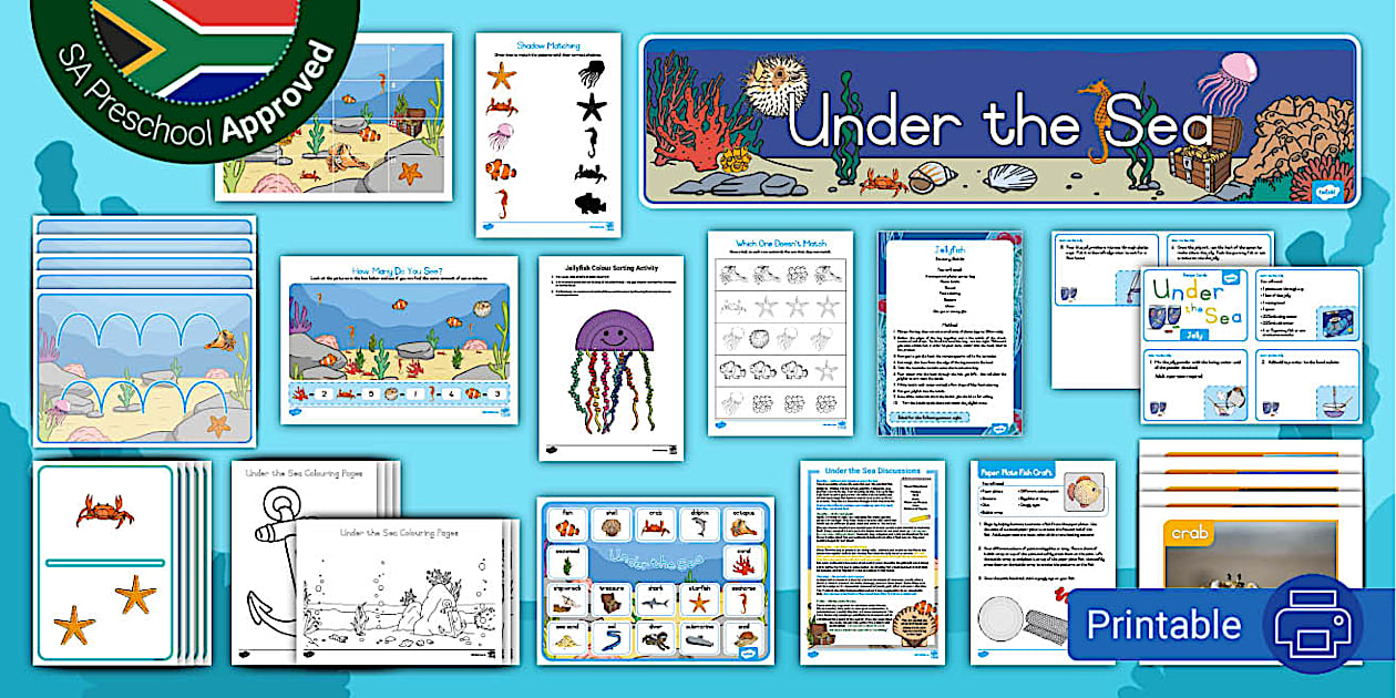 Under the Sea Theme Pack - Preschool Resources South Africa