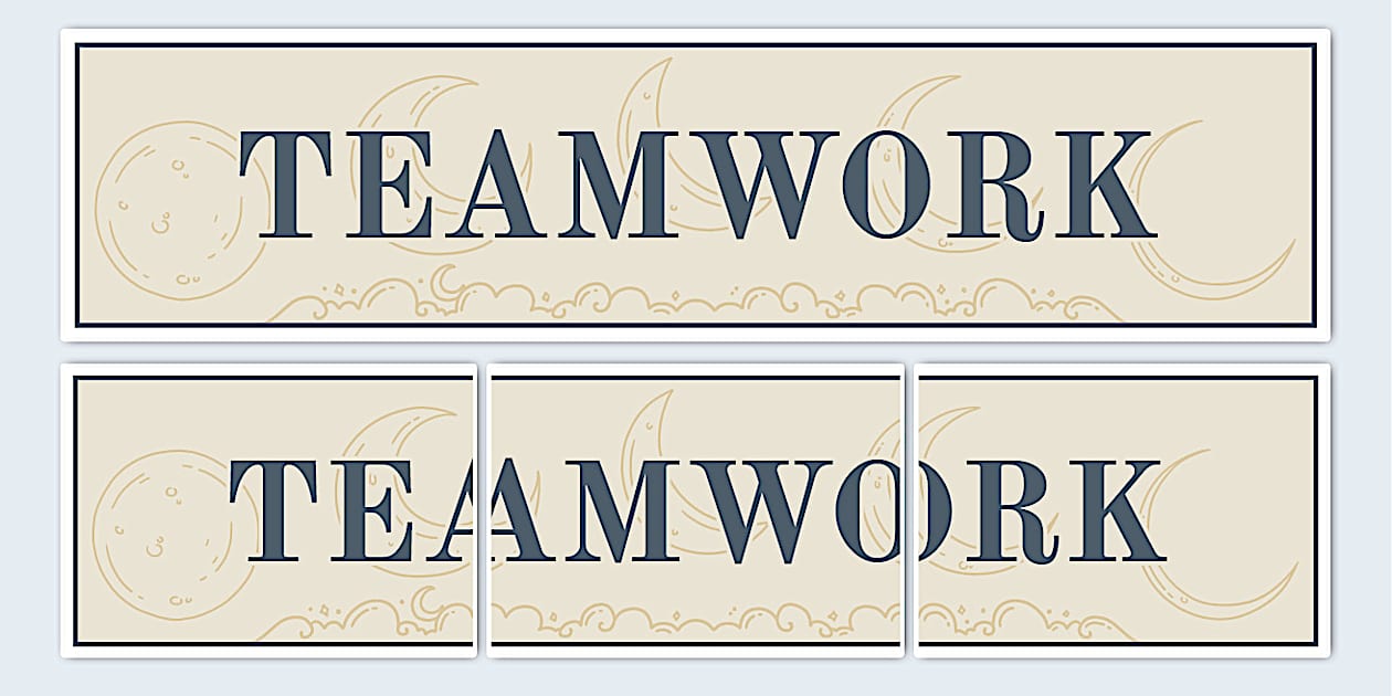 Celestial-Themed Teamwork Banner (Teacher-Made) - Twinkl
