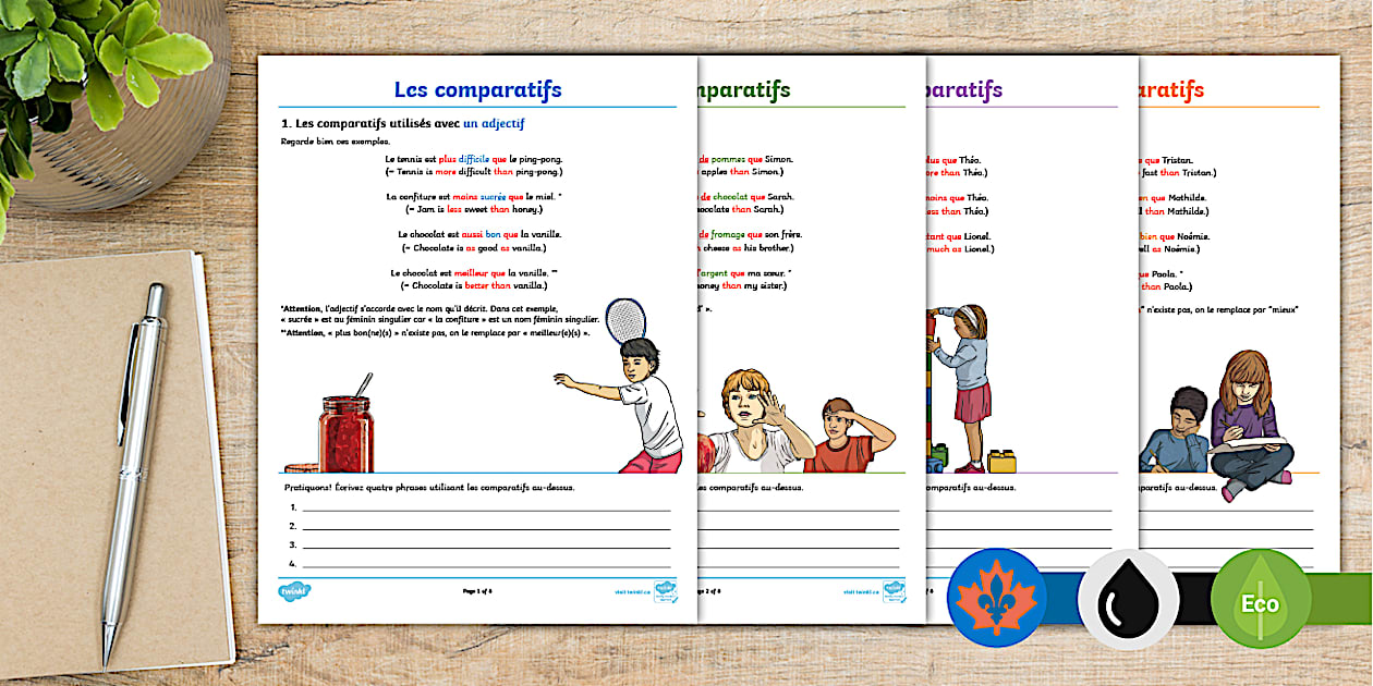 Comparative Adjectives French (Teacher-Made) - Twinkl