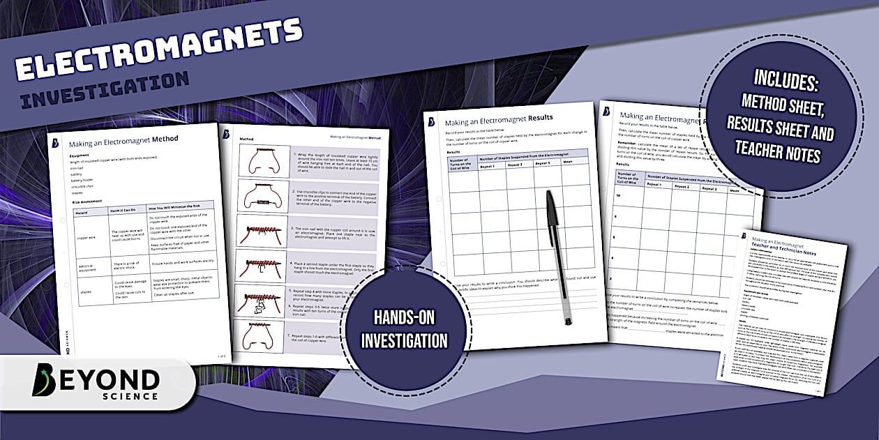 Electromagnet Investigation Instruction Sheet Print-Out