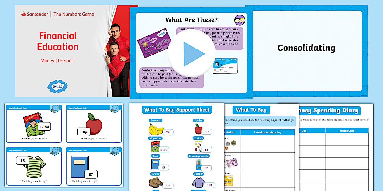 Financial Education Lesson 1: Money Lesson Pack – Ages 5-7