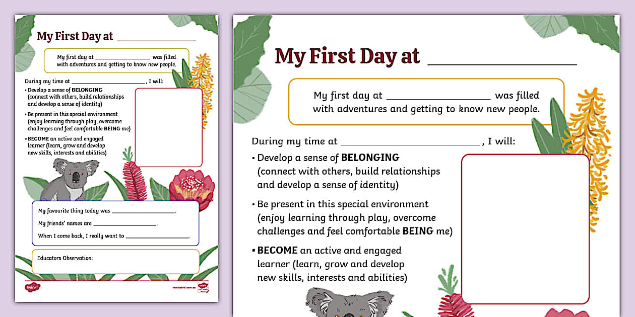 Welcome to Preschool - My First Day