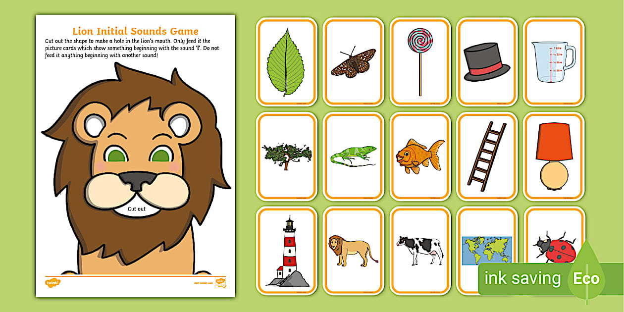 Lion Initial Sound Game: Letter l - Twinkl