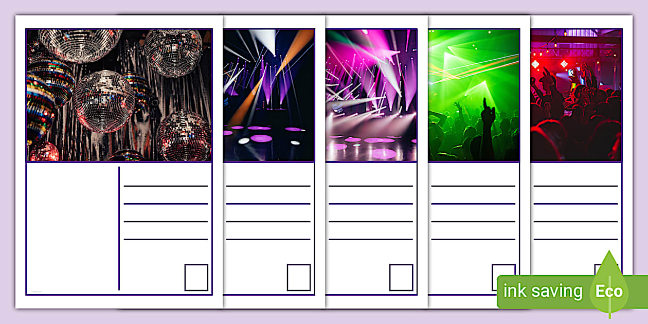 Disco Postcards | Twinkl | Music | Letter Writing | KS1