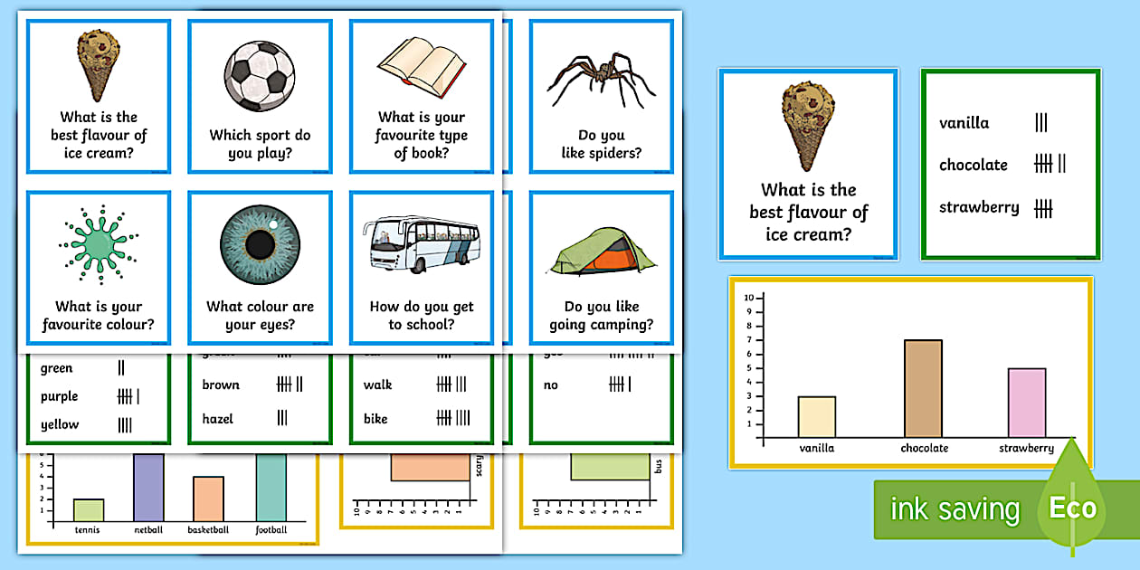 Data Collection Matching Cards (teacher made) - Twinkl