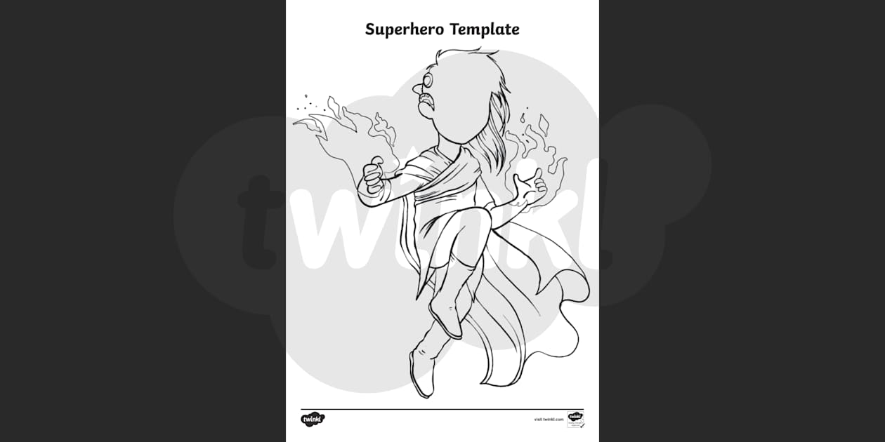 Superhero Templates Printable Clipart Best