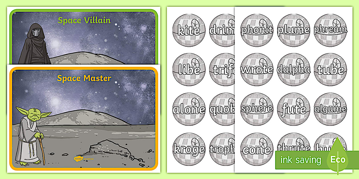 Editable Space Wars Phase 5 Sorting Activity (teacher made)