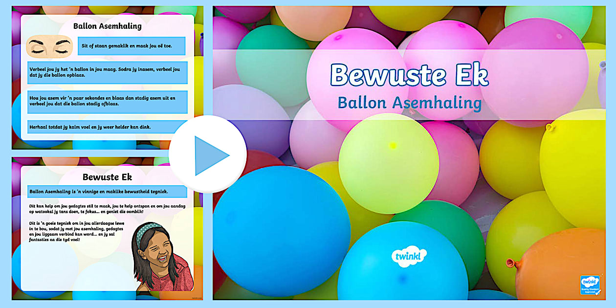 Bewuste Ek: Ballon Asemhaling PowerPoint (teacher made)