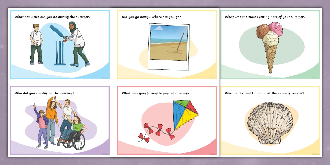 My Summer Discussion Prompt Cards