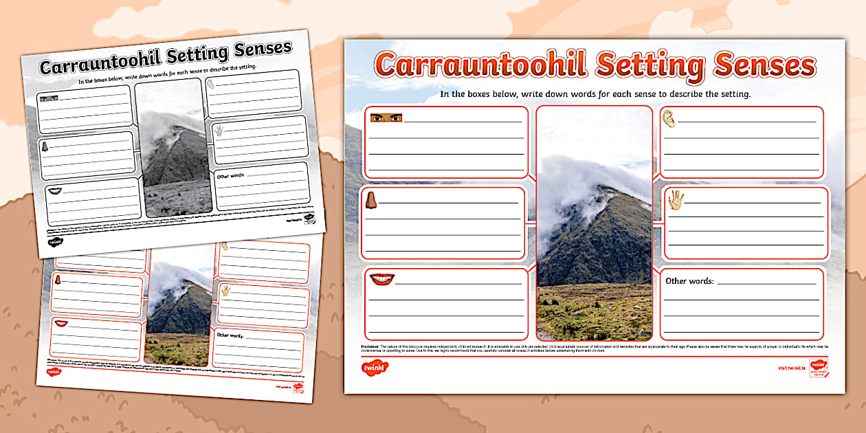 Carrauntoohil Senses Mind Map (nauczyciel wykonał) - Twinkl