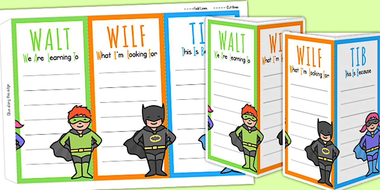 Superhero Themed WALT WILF TIB Standing Tabletop Target