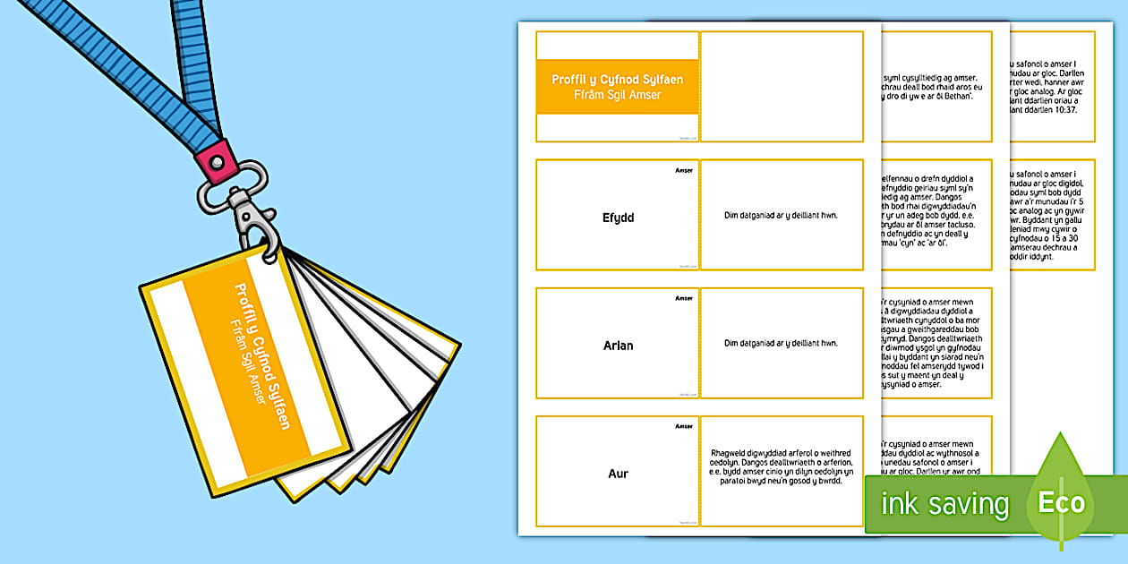 Ffrâm Sgil Amser (teacher made) - Twinkl
