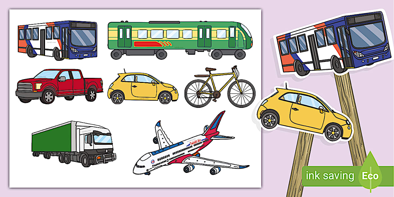 Modes of Transport Stick Puppets (teacher made) - Twinkl