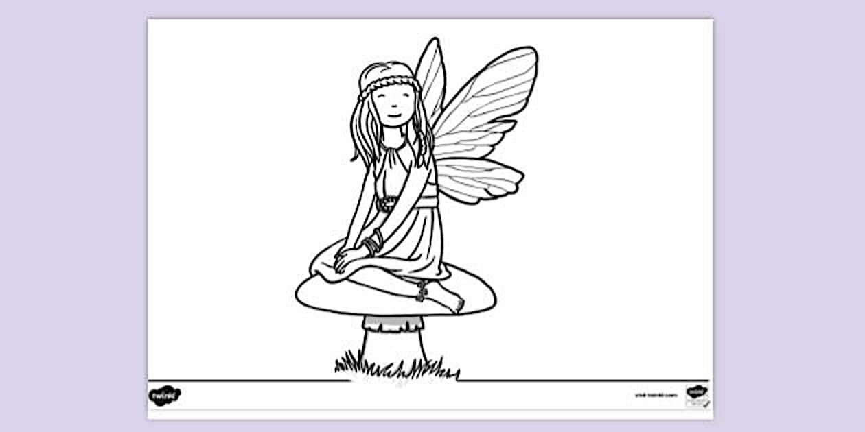 Fairy Colouring Sheet - Primary Resources (teacher made)