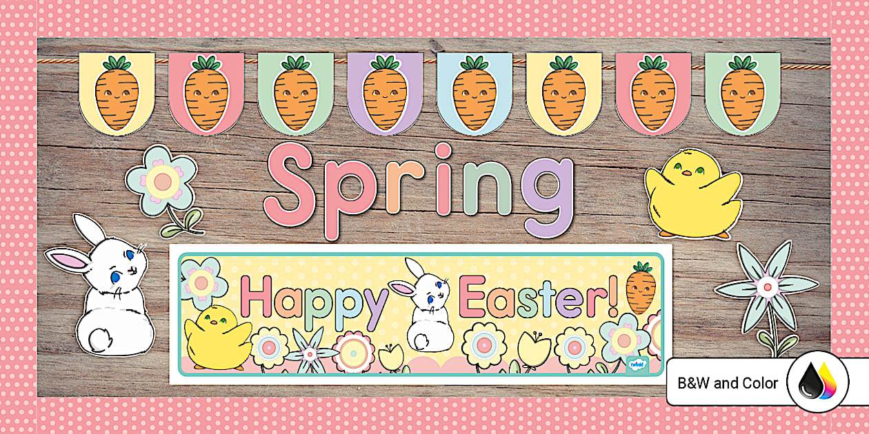Easter Bulletin Board Pack (teacher made) - Twinkl