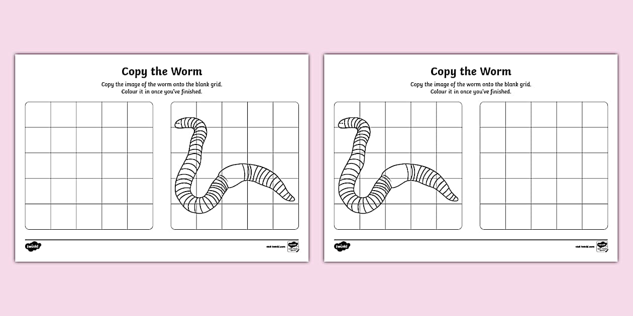 Copy the Worm Worksheet (teacher made) - Twinkl