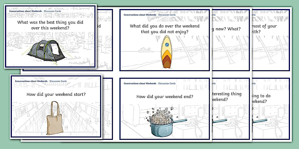 Grade 4 - Eng - Conversations about Weekends - Discussion Cards (CAPS ...
